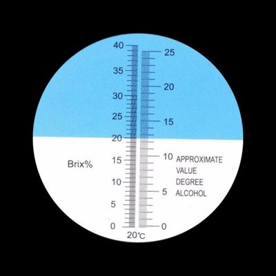 New Brand 0~40% Brix 0~25% Alcohol Wort Specific Gravity Refractometer Beer Fruit Juice Wine Sugar Test Meter