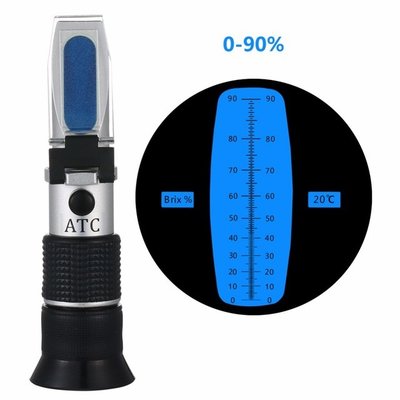 Handheld Wide-range 0-90% Brix Refractometer Honey Sugar Content Specific Measurement Tool use of Sugar Food Fruit Bever