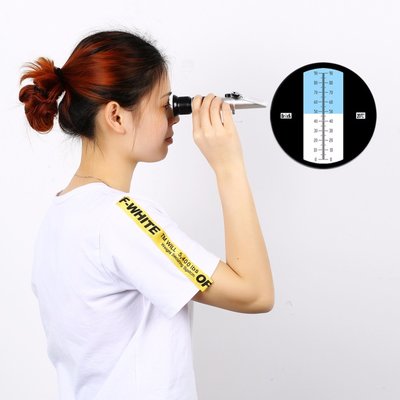 Handheld Wide-range 0-90% Brix Refractometer Honey Sugar Content Specific Measurement Tool use of Sugar Food Fruit Bever