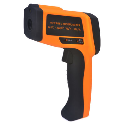 NEW  Non-Contact LCD display IR Infrared Digital Temperature Gun Thermometer 200~2200C 80:1 RS232 interface Software