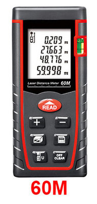 Laser Distance Meter 60M Laser Rangefinder Range Finder Digital Tape infrared ruler Measure Area/volume Tool