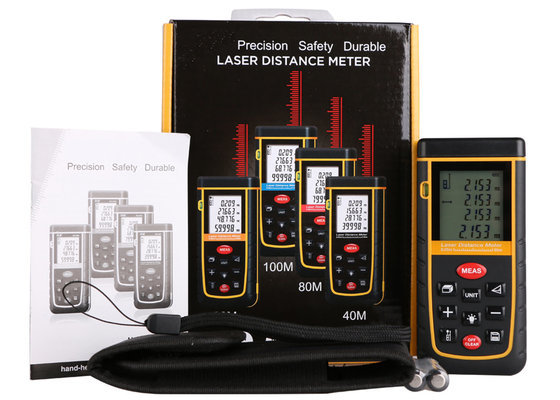 10 key 60M Laser Distance Meter Rangefinder Range Finder Electronic Ruler Digital Tape Measure Area volume Tool Bubble