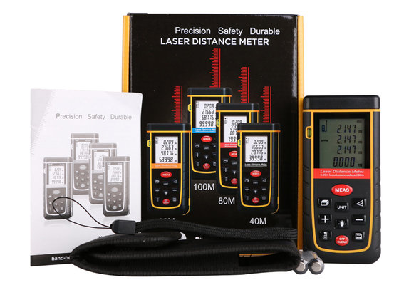 80M Laser Distance Meter Rangefinder Range Finder Electronic Ruler Digital Tape Measure Area volume Tool Bubble