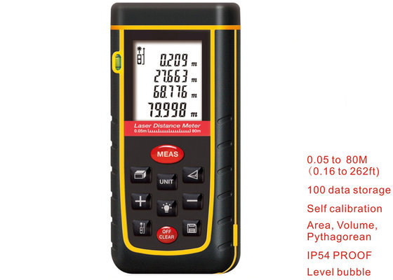 80M Laser Distance Meter Rangefinder Range Finder Electronic Ruler Digital Tape Measure Area volume Tool Bubble
