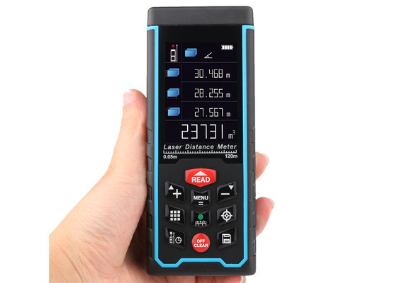 120m Laser distance meter Range finder outdoor W-camera rechargeable battery Color LCD laser tape measure Area/volume