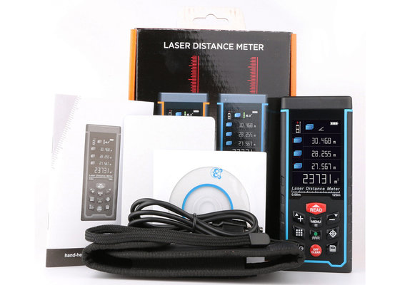 120m Laser distance meter Range finder outdoor W-camera rechargeable battery Color LCD laser tape measure Area/volume
