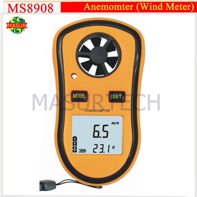 Mini Digital Wind Speed Meter Pocket Anemometer Thermometer Digital Thermometer Speed Temperature Measuring Instruments