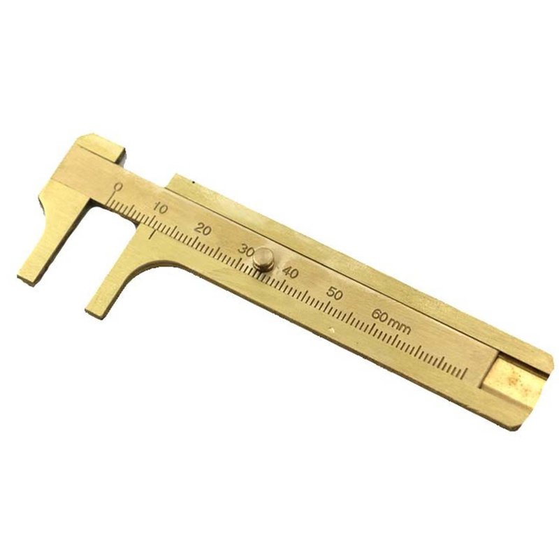 High Quality Mini Brass Sliding Gauge Vernier Caliper Measure Measurement Tool For Pocket