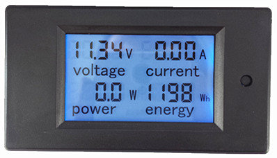 DC 6.5~100V 0~20A 4 in 1 Digital Voltage Current Power Energy meter Large LCD Screen DC