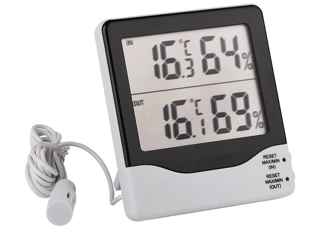 Digital Big LCD indoor outdoor thermometer hygrometer with MAX MIN CLEAR