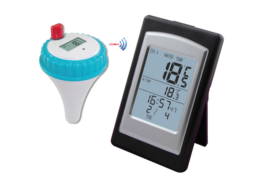 Wireless Digital Swimming Pool SPA Floating Thermometer with Indoor Temperature Floating Pool and Spa Thermometer MS0122