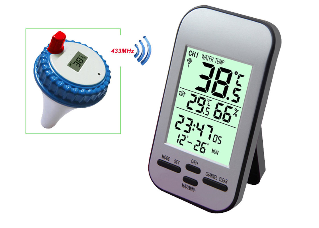 Professional Digital Wireless Swimming Pool SPA Floating Temperature Humidity  Meter Spa Thermometer  Hygrometer MS0226