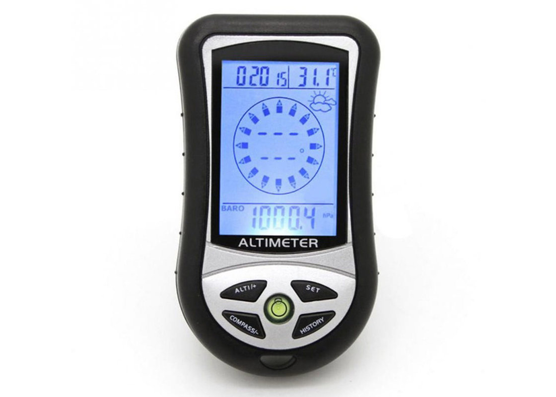 8 In 1 Compass+Altimeter+Barometer+Thermometer+Weather Forecast+History+Clock+Calendar for Hiking Hunting