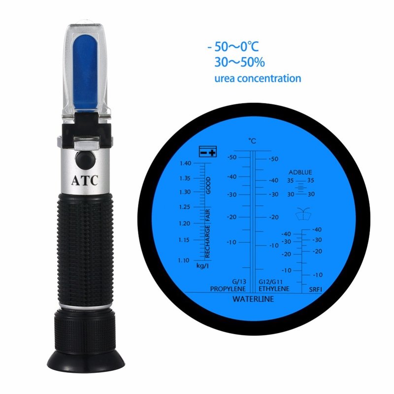 RHA-505ATC Optical 4-in-1 -50~0C 30-35% Engine Fluid Glycol Antifreeze Freezing refractometer concentration of urea ATC
