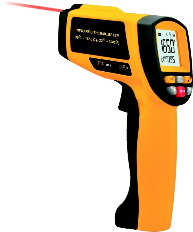 Laser TemperatureGun Digital Infrared Thermometer Non-contact Thermometer Tester Range -30~1650Degree With USB Interface