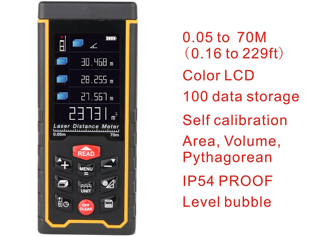 Rechargeable 70m Color display high-precision Laser rangefinder distance meter trena Laser tape measure Diastimeter