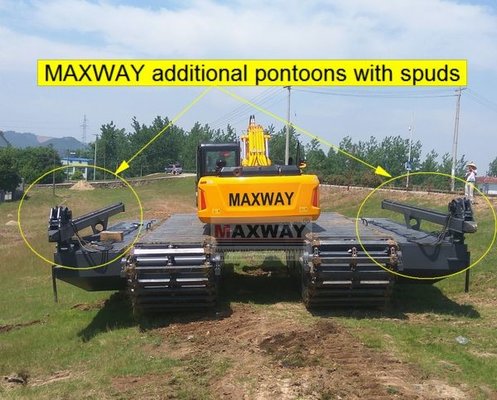Amphibious Pontoons for 18--24 Ton Excavator , Model: MAX200PU