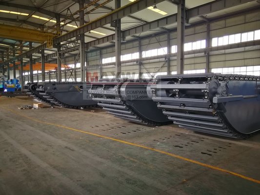 Amphibious Pontoons for 18--24 Ton Excavator , Model: MAX200PU