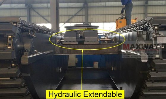 Hydraulic Extendable Amphibious Pontoon for 20--26 Ton Excavator , Model: MAX200PU-E