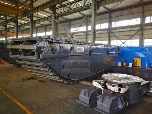 Hydraulic Extendable Amphibious Pontoon for 20--26 Ton Excavator , Model: MAX200PU-E