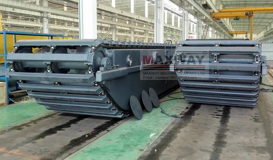 MAXWAY Amphibious Pontoon Undercarriage for 25--30 Ton Excavator , Model: MAX250PU