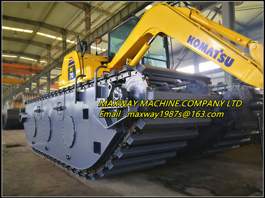 MAXWAY MACHINE COMPANY, Amphibious Pontoon Undercarriage for 7--8 Ton Class Excavator, Model:  MAX150PU-S