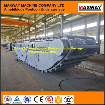 Amphibious Pontoon Undercarriage for PC200 PC210 PC220 Amphibious Excavator , Model: MAX200PU