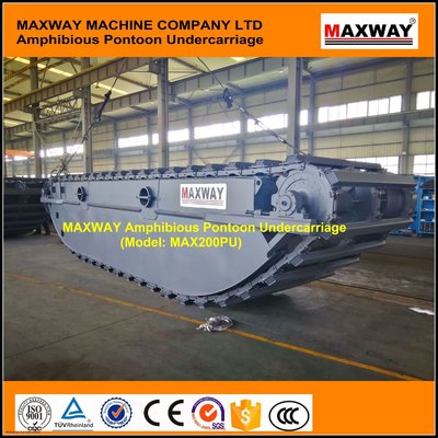 Amphibious Pontoon Undercarriage for PC200 PC210 PC220 Amphibious Excavator , Model: MAX200PU