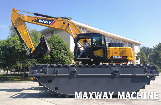 MAXWAY Amphibious Pontoon Undercarriage for SANY, DOOSAN, KOMATSU, KOBELCO, Model: MAX200PU-S
