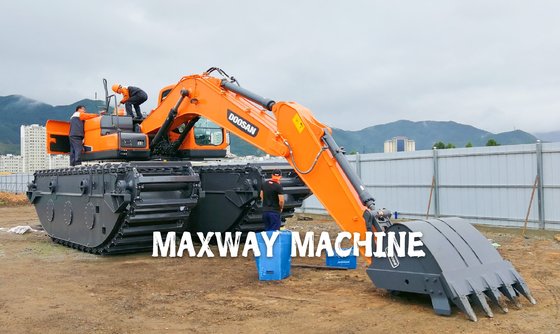 MAXWAY Amphibious Pontoon Undercarriage for SANY, DOOSAN, KOMATSU, KOBELCO, Model: MAX200PU-S