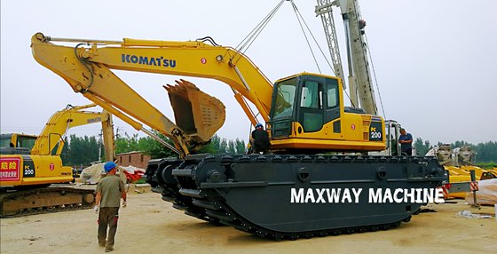 MAXWAY Amphibious Pontoon Undercarriage for KOMATSU PC160, PC180, PC200,PC210, PC220, Model: MAX200PU-S