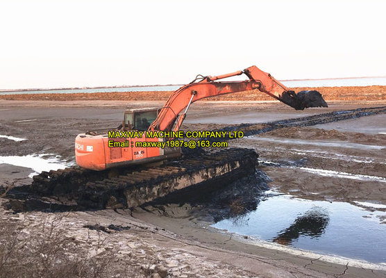 MAXWAY Amphibious Pontoon Undercarriage for HITACHI 180, 200, 210, 230,  Model: MAX200PU-S