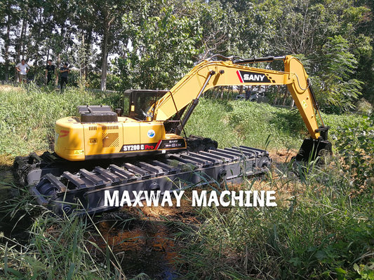 MAXWAY Amphibious Pontoon Undercarriage for SANY 200, SANY 210, SAN 215,  Model: MAX200PU-S