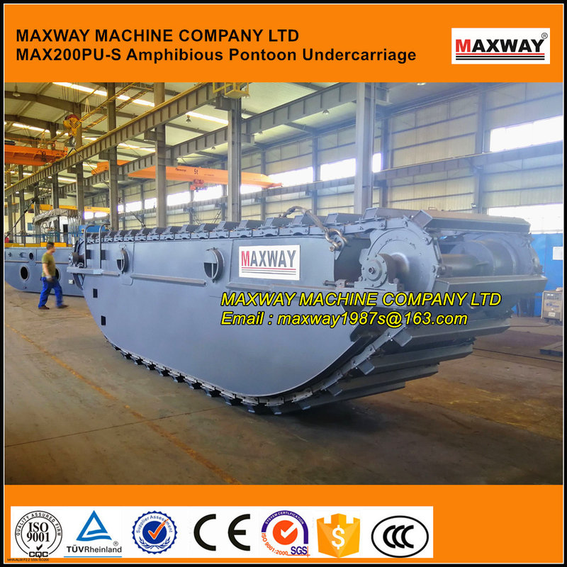 MAXWAY Amphibious Excavator Undercarriage for HITACHI, KOMATSU, CAT, DOOSAN, KOBELCO, VOLVO , Model: MAX200PU-S