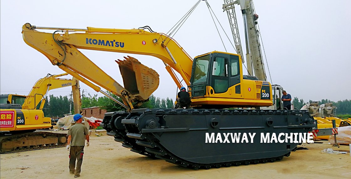MAXWAY Amphibious Pontoon Undercarriage for KOMATSU PC160, PC180, PC200,PC210, PC220, Model: MAX200PU-S