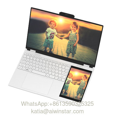 15.6 inch double screen laptop  windows 11 pro, Ready in stock, support Small MOQ customization
