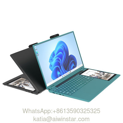 15.6 inch double screen laptop  windows 11 pro, Ready in stock, support Small MOQ customization