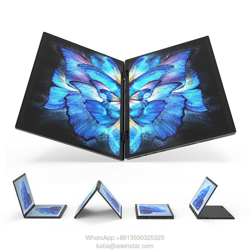 Gaming laptop 14 inch DOUBLE screen laptop tablet ，Ready in stock, support Small MOQ