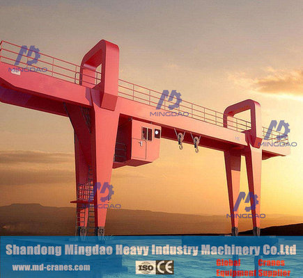 China Guide Rail Mobile MG Model 80 Ton Lift Capacity General Type Double Girder Gantry Crane supplier
