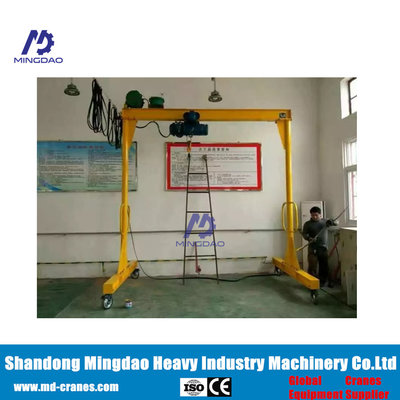 2000kg Lift Capacity Hand Push Wheels Running Mini Mobile Gantry Crane, Small Mobile Crane for Wholesale supplier