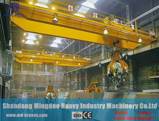Hydraulic Overhead  Bridge Grab Bucket Crane for Waste Incineration Plants Using supplier