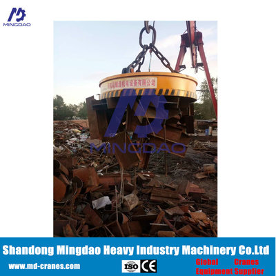 High Working Efficiency 5-16 Ton Electromagnet Overhead Bridge Crane , Electromagnetic Crane Lifting Scrap Iron supplier