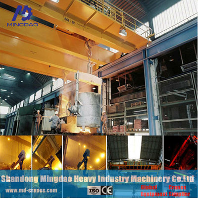 Wireless Remote Control Metallurgy Meltworkshop Using Double Girder Overhead Crane supplier