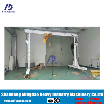Hand Push Moving Electric Hoisting Type 4 Wheels Mini Gantry Crane supplier