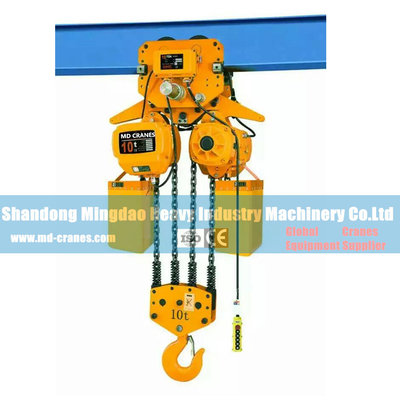 China Mingdao 500KG 1000kg Sling Type Electric Chain Hoist with Trolley supplier