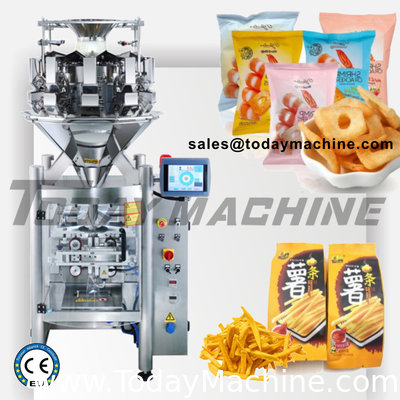 Collar Type Puff Automatic Food Packaging For Chips Potato Pilot Scale Packing Machine Chips
