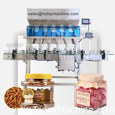 Automatic Sweet Balls Gummy Bear Vitamins Fill Jar Gummies Candy Small Bottle Filling Machine Line