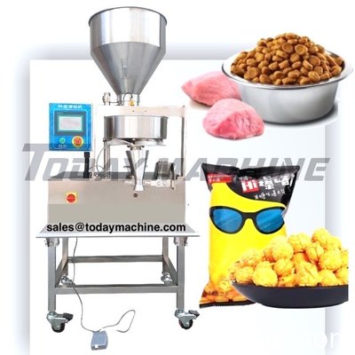 Semi Auto Granule Snacks Dates Pet Food Pack Filling Machine With Volumetric Cup System