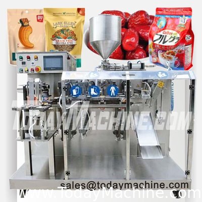 Automatic Snack Food Potato Chips Dry Fruit Powder Liquid Pre-Made Zipper Pouch Packing Machine