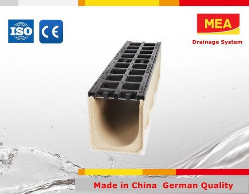 EN1433 resin concrete drainage channel with heavy load class gratings